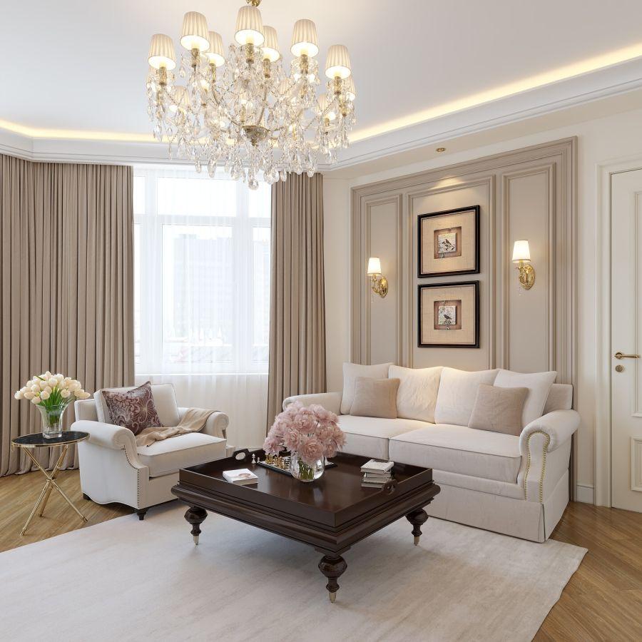 Klasik Dokunuşlu Modern Salon Duvar Çıtası - azhdar.design - Mimarzade