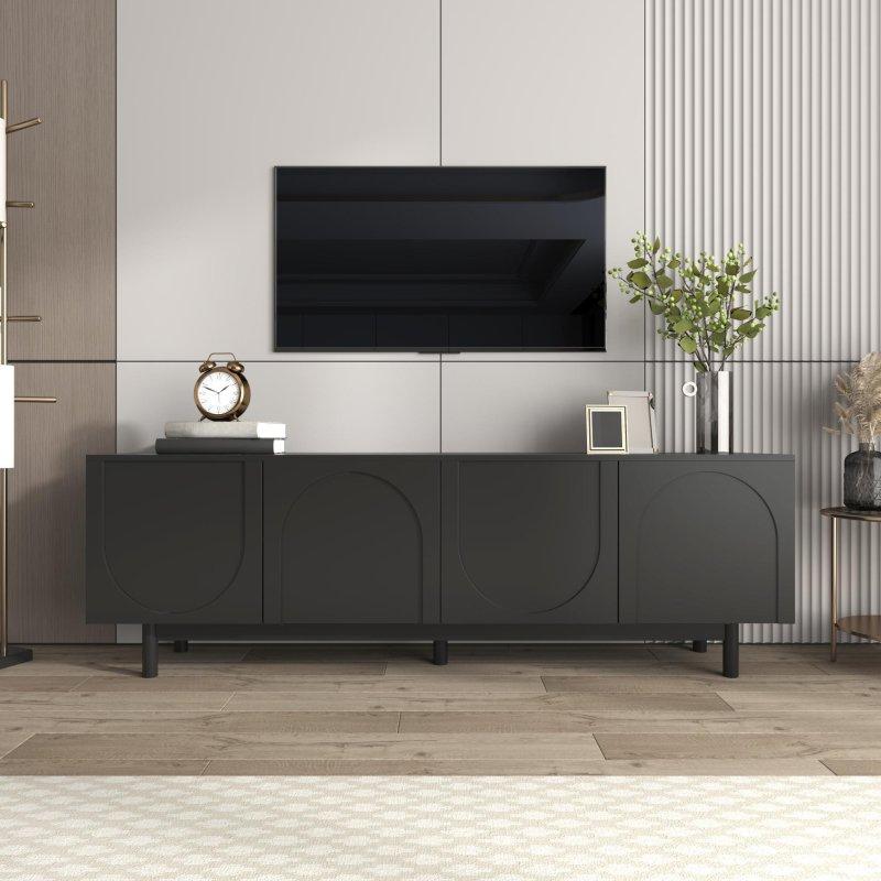 Modern Antrasit Gri 175 cm TV Sehpası - Mimarzade